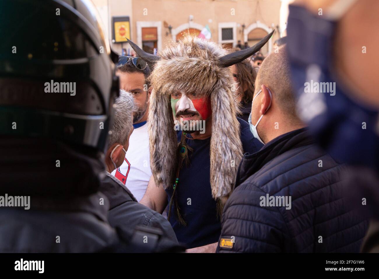 Qanon shaman look alike hi-res stock photography and images - Alamy