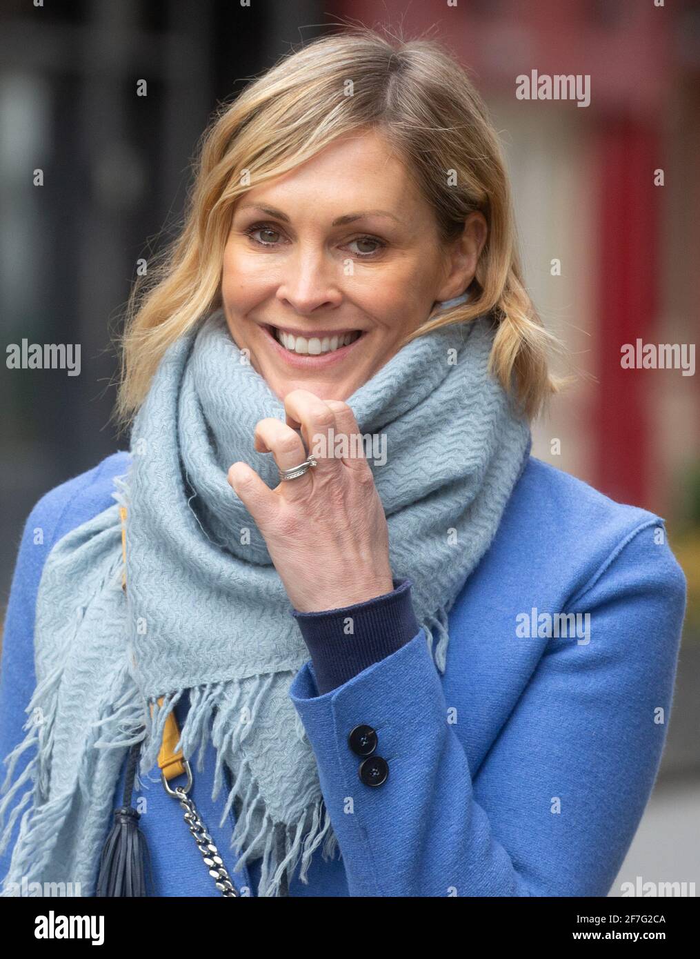 London, UK. 7th Apr, 2021. Jenni Falconer leaves the Global Radio ...