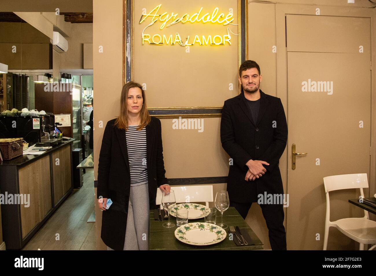 Antonio Russo and Maria Soldatova, owners of "Agrodolce" restaurant in ...