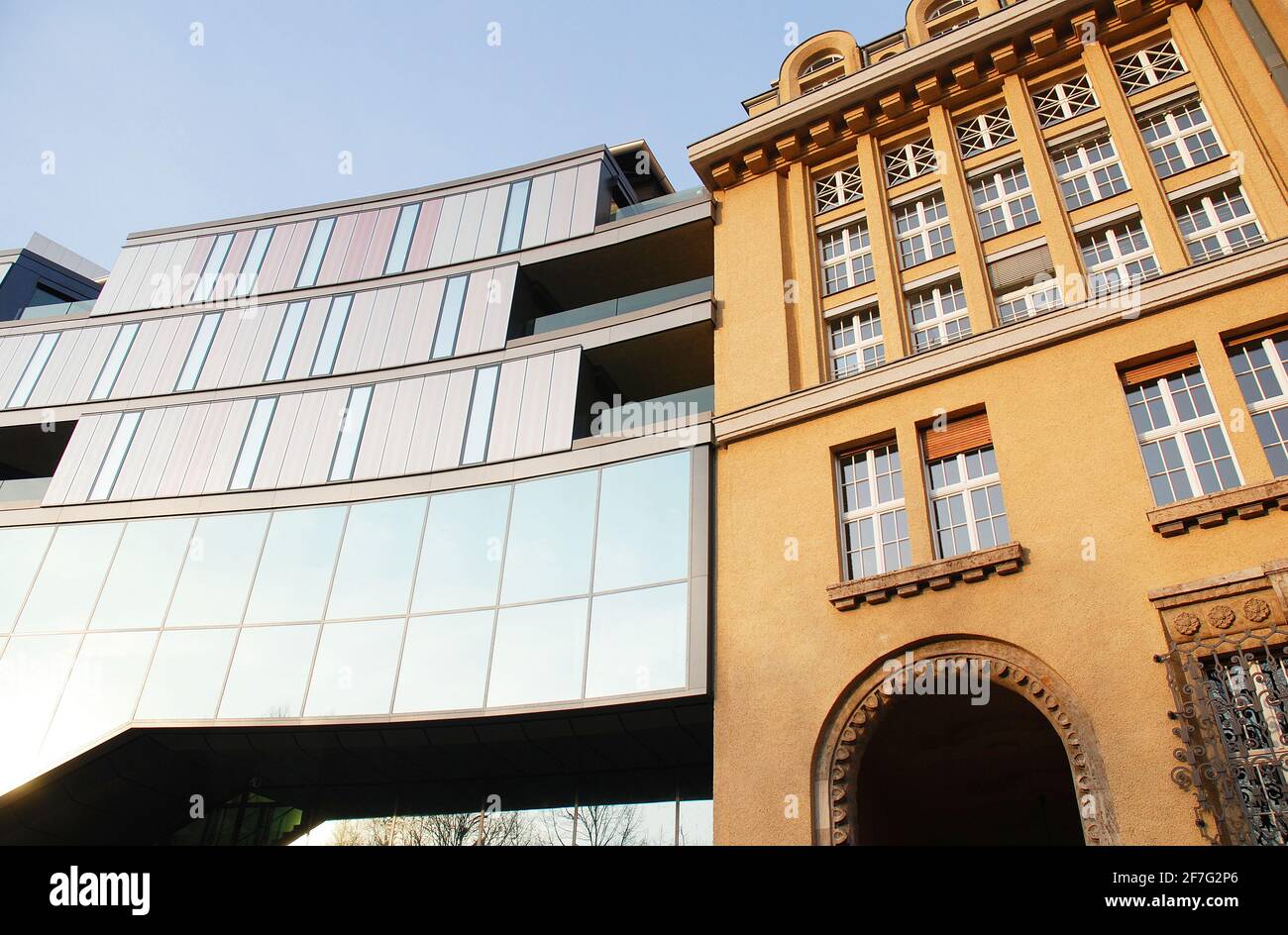 Modern vs traditional architecture in Germany Stock Photo - Alamy