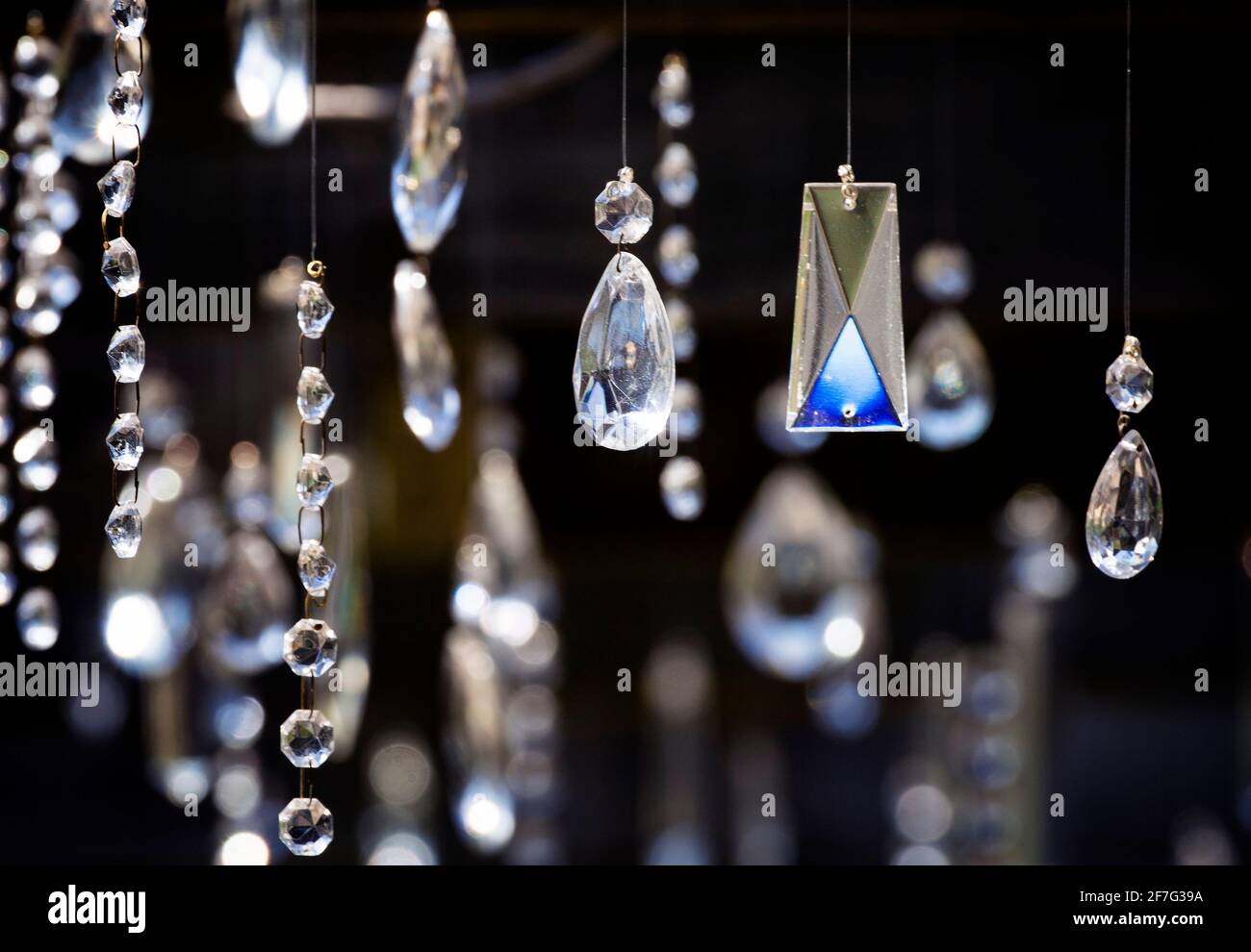 Dazzling display of costume jewelry hanging down from the ceiling after ...