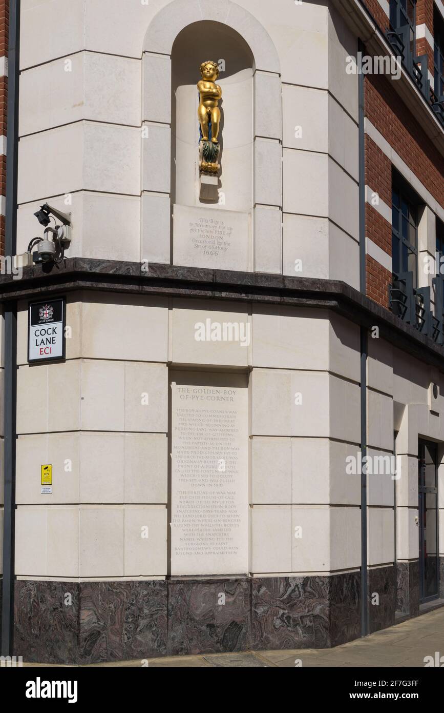 The Golden Boy of Pye Corner, a monument marking the place where the ...