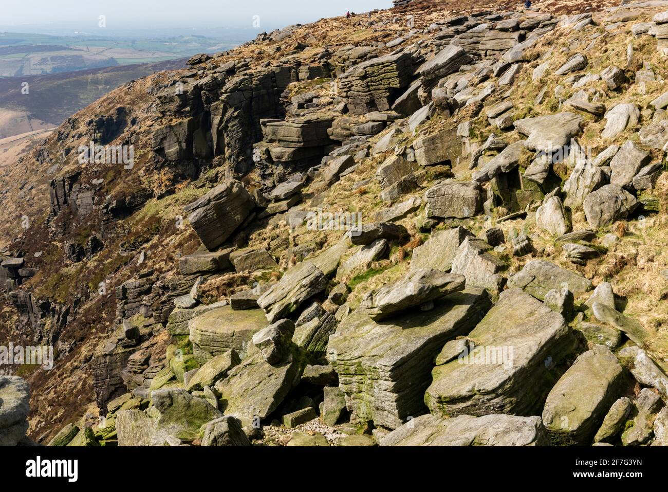 Kinder Downfall, Kinder Scout, Peak District National Park, Derbyshire ...