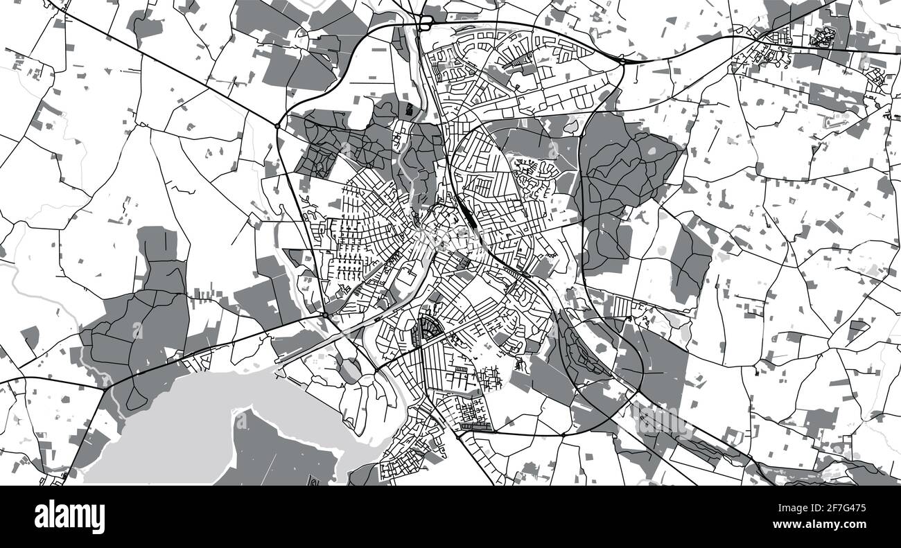 Urban vector city map of Naestved, Denmark Stock Vector Image & Art - Alamy