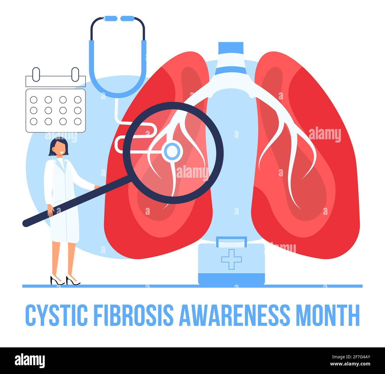 Cystic Fibrosis Awareness Month Concept Vector Medical Event Is