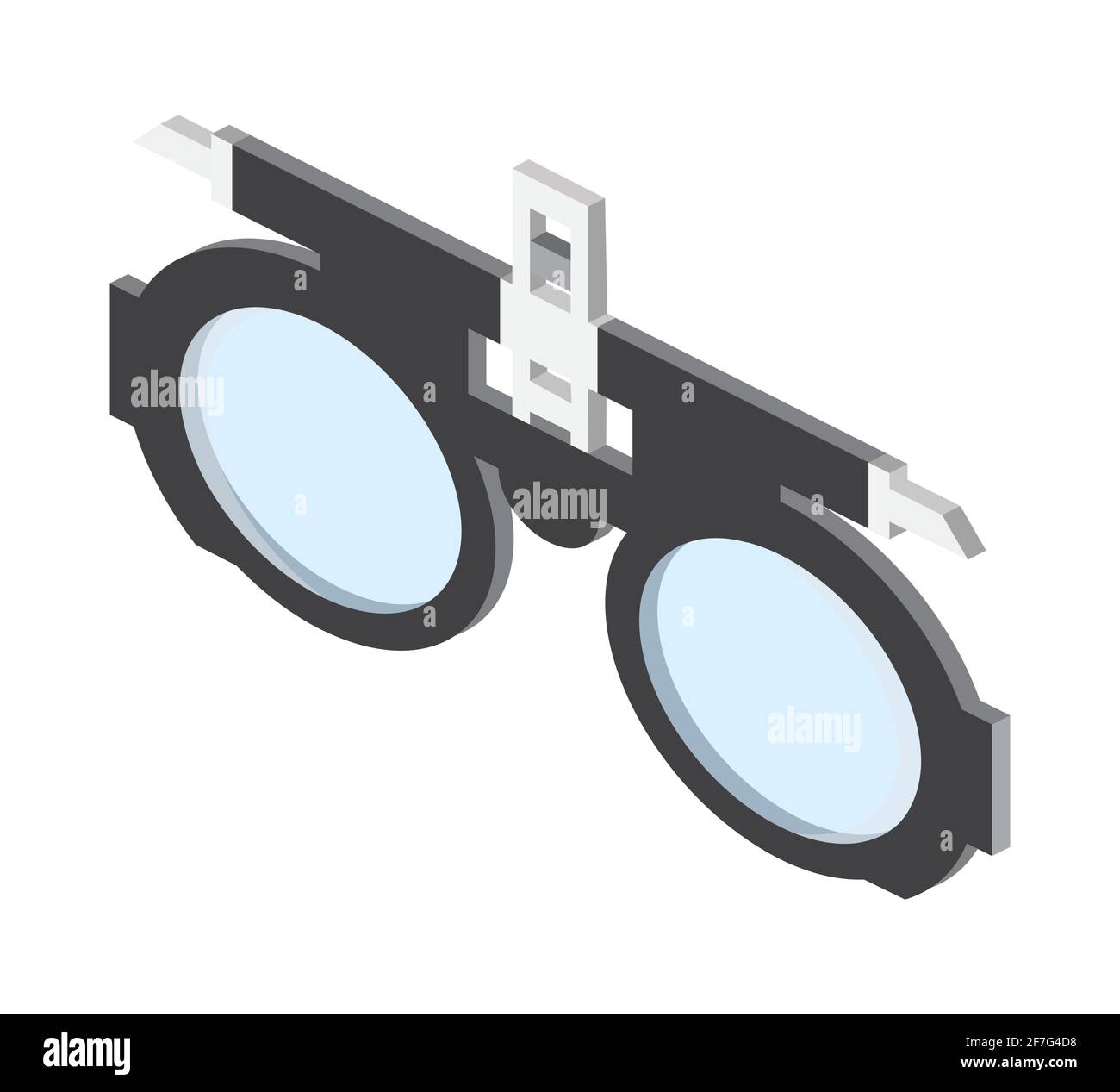 Eyeglasses isometric icon vector. Optician training frame sign. Medical ...