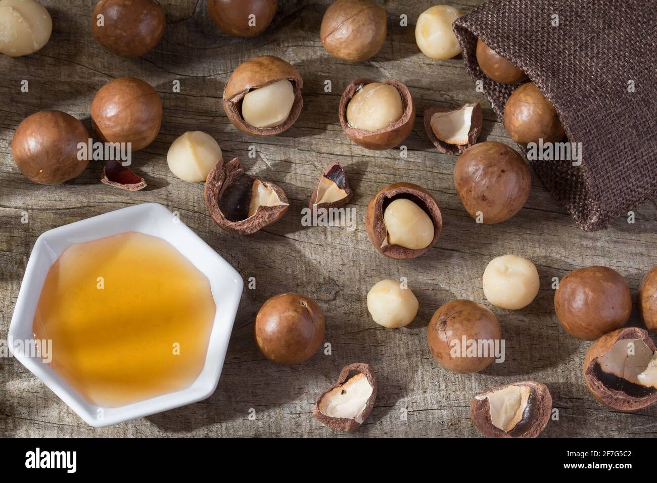 Macadamia nuts and oil - Macadamia integrifolia Stock Photo - Alamy