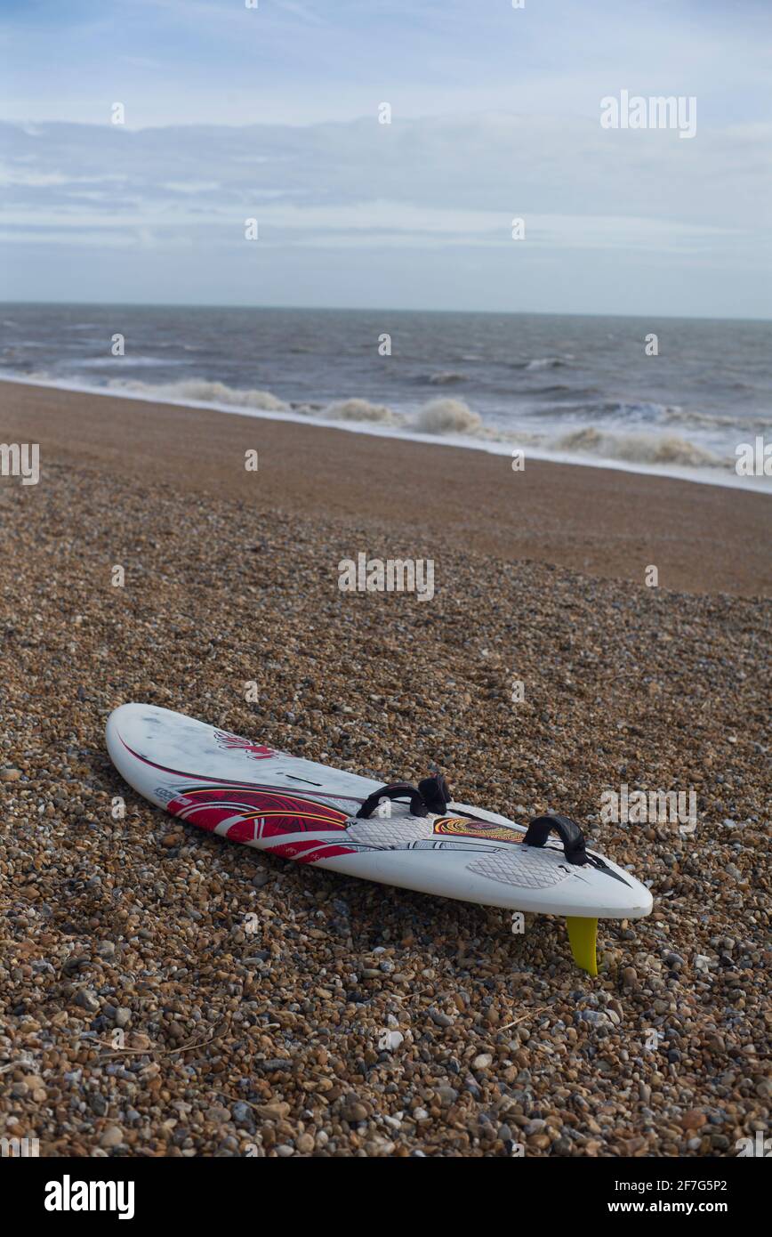 Windsurfing board on the beach Stock Photo - Alamy