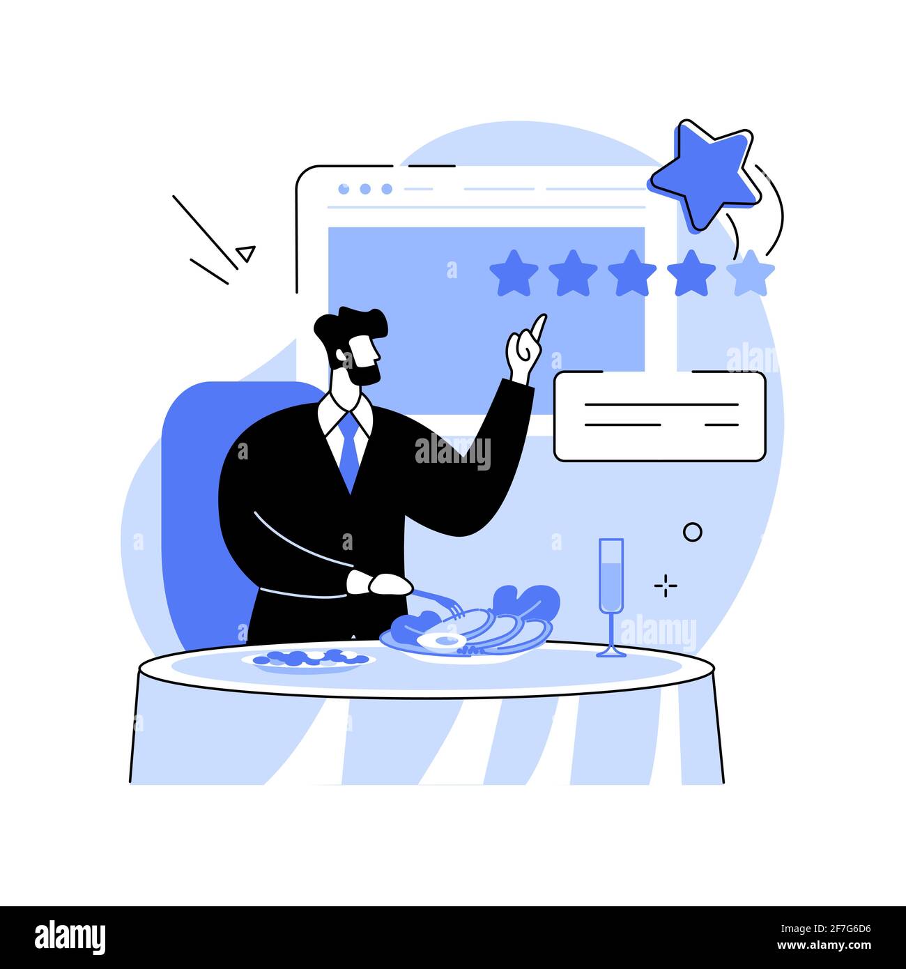 Food critic abstract concept vector illustration Stock Vector Image ...