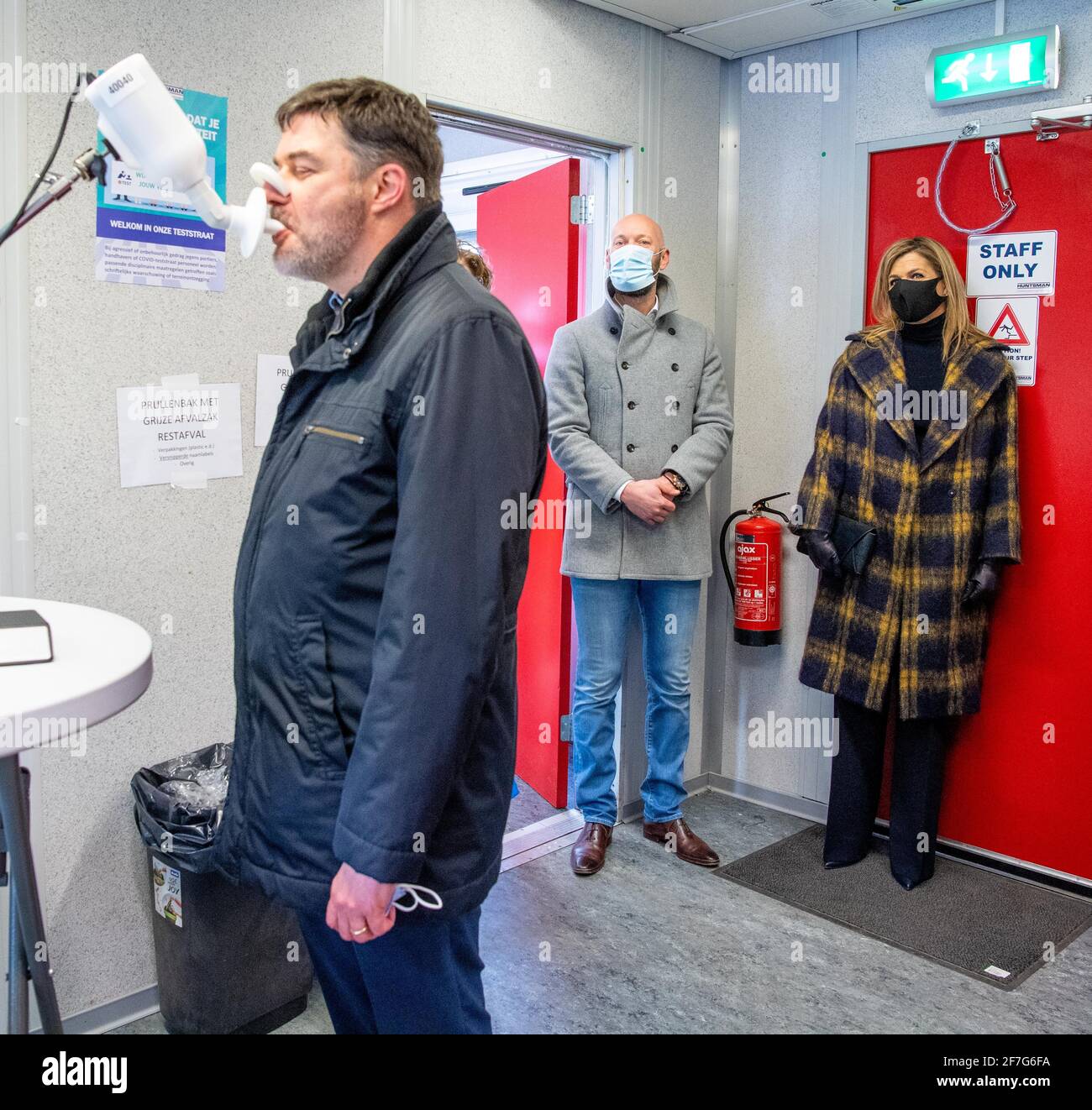 Rotterdam, The Netherlands. 07 Apr 2021. Queen Maxima during a working ...
