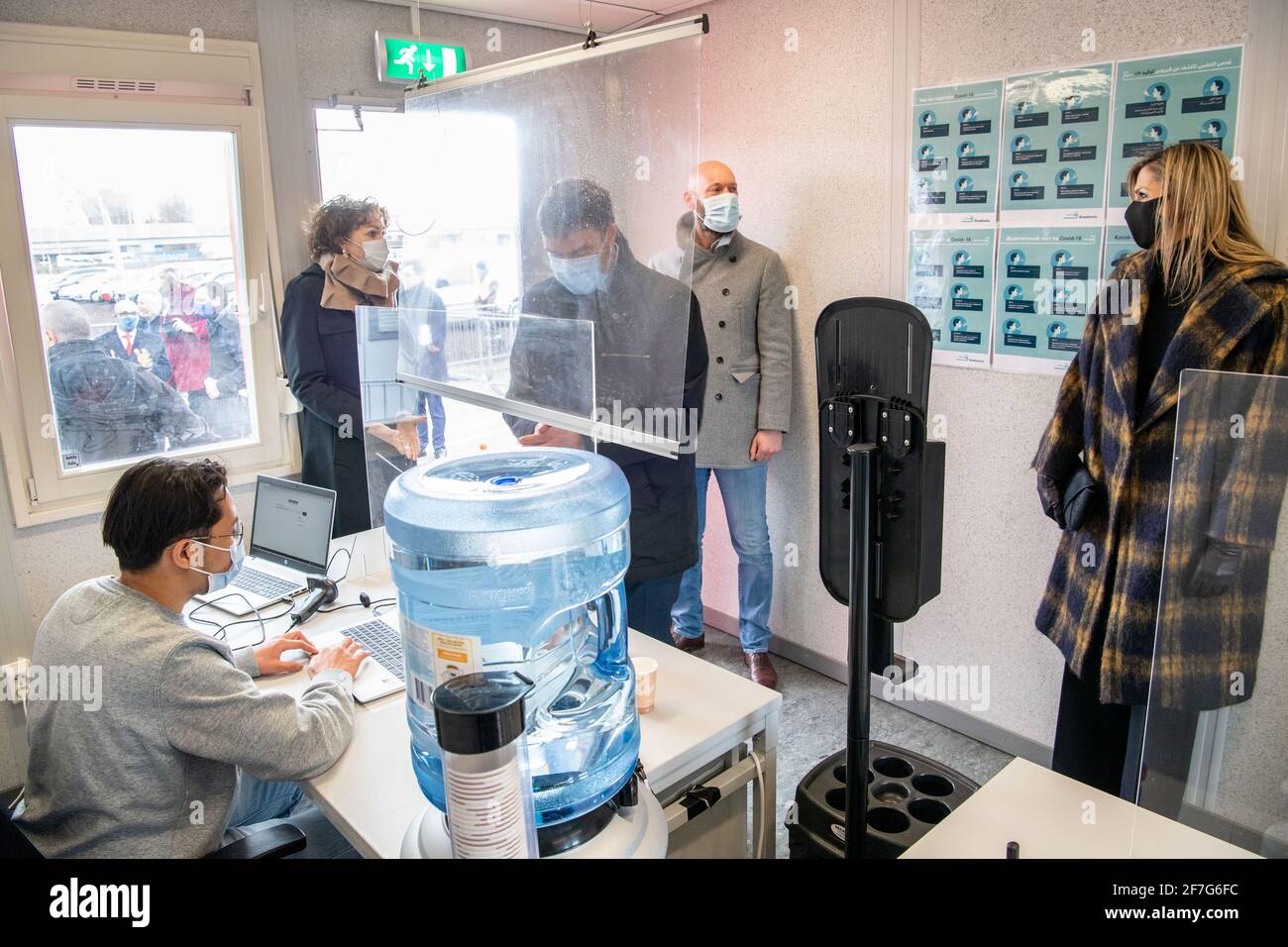 Rotterdam, The Netherlands. 07 Apr 2021. Queen Maxima during a working ...