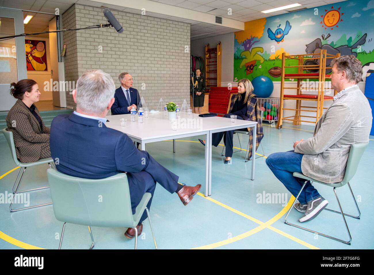 Rotterdam, The Netherlands. 07 Apr 2021. Queen Maxima during a working ...