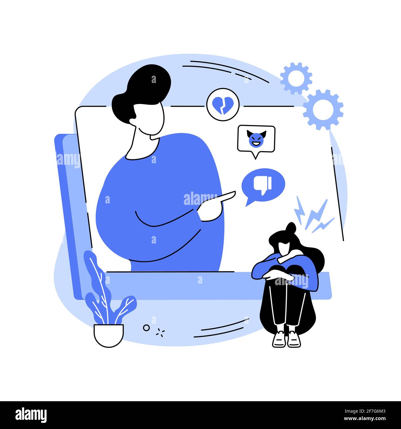 Hate speech abstract illustration Stock Vector Images - Alamy