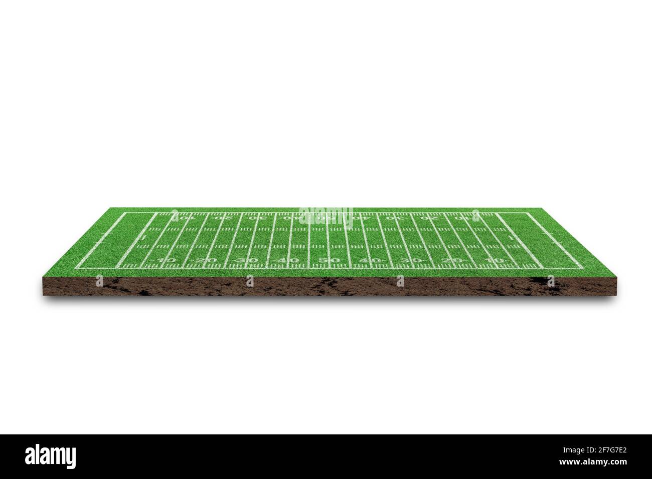 American football field with line pattern isolated on white background ...