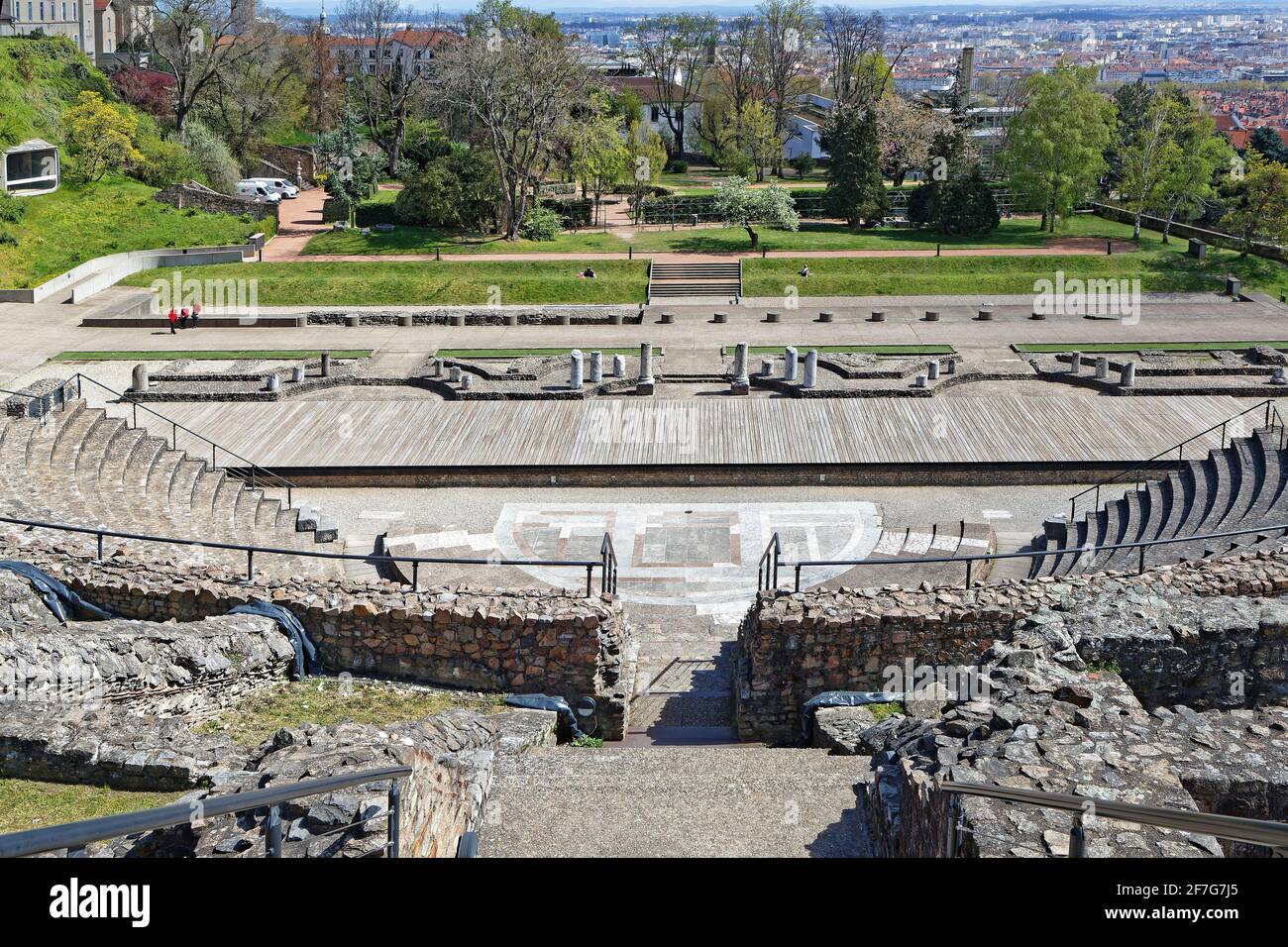 LYON, FRANCE, April 6, 2021 : The Ancient Theatre of Fourviere (Theatre ...