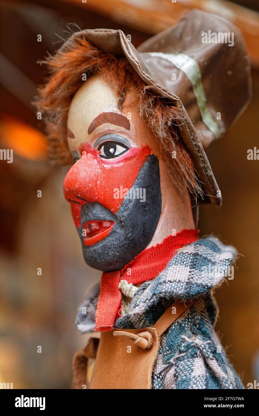 LYON, FRANCE, April 6, 2021 : Guignol Theater is a French puppet show ...