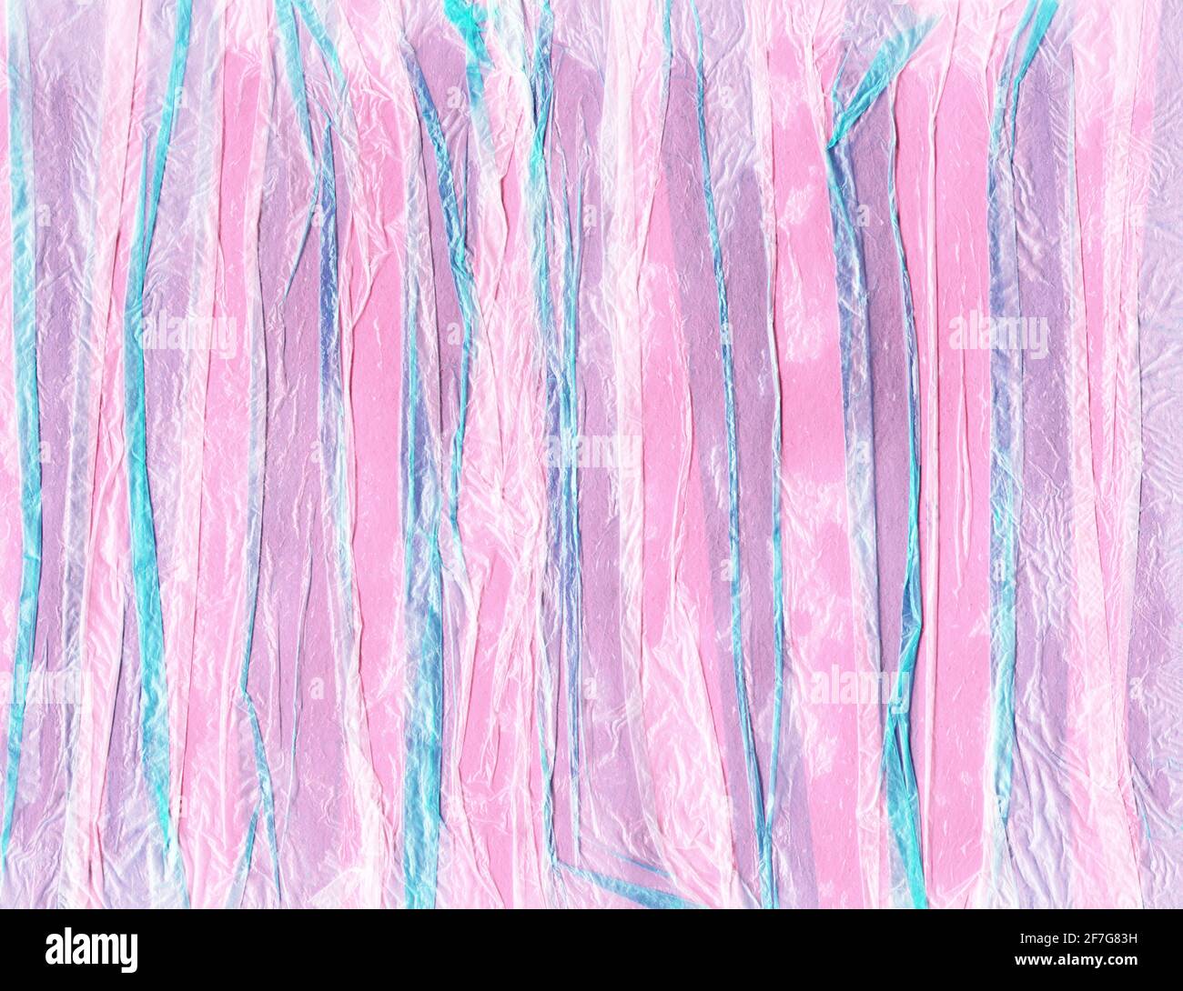 Contemporary abstract art illustration. Vertical paper strips and color ...