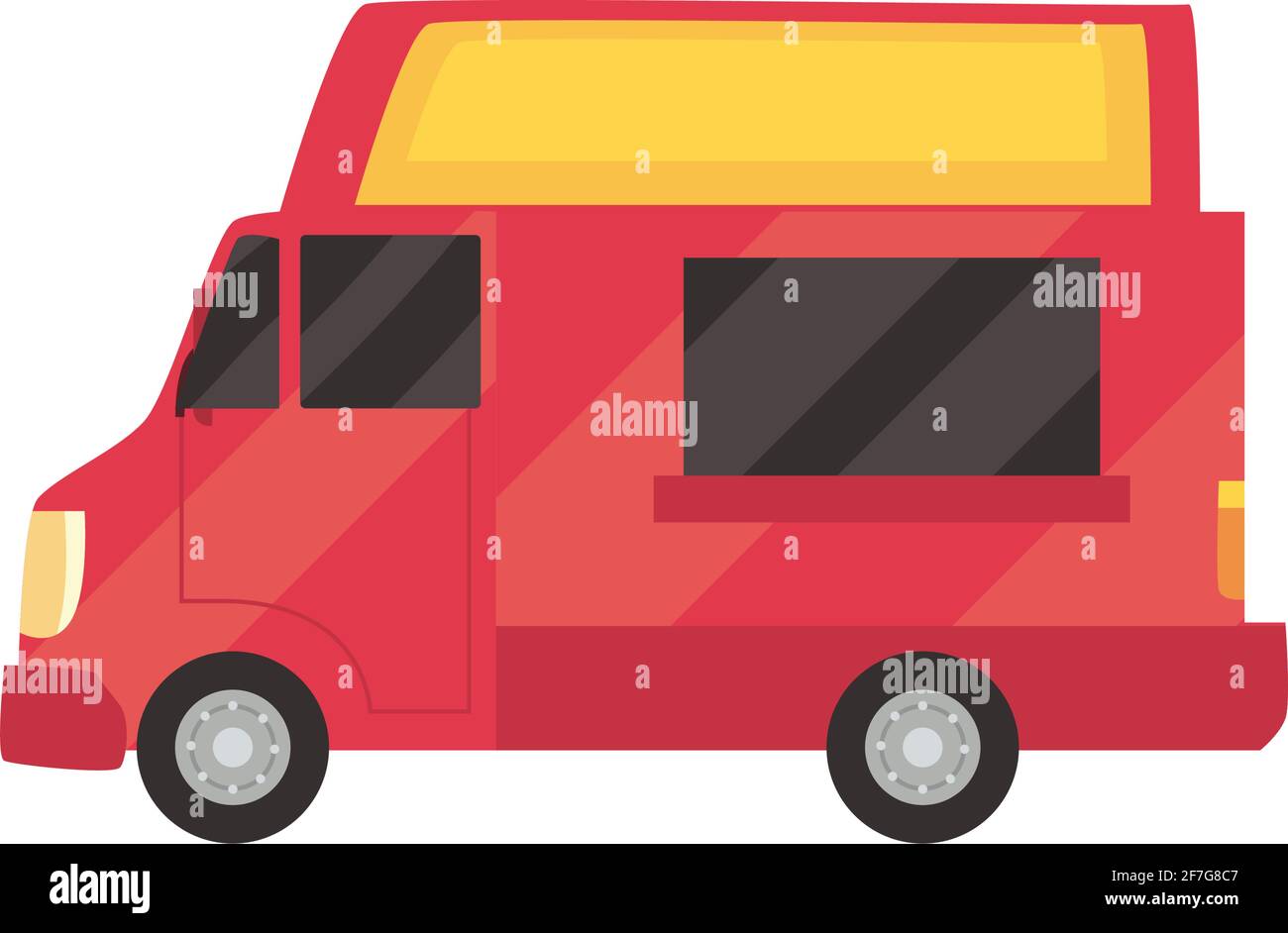 Isolated red food truck vehicle Stock Vector Image & Art - Alamy