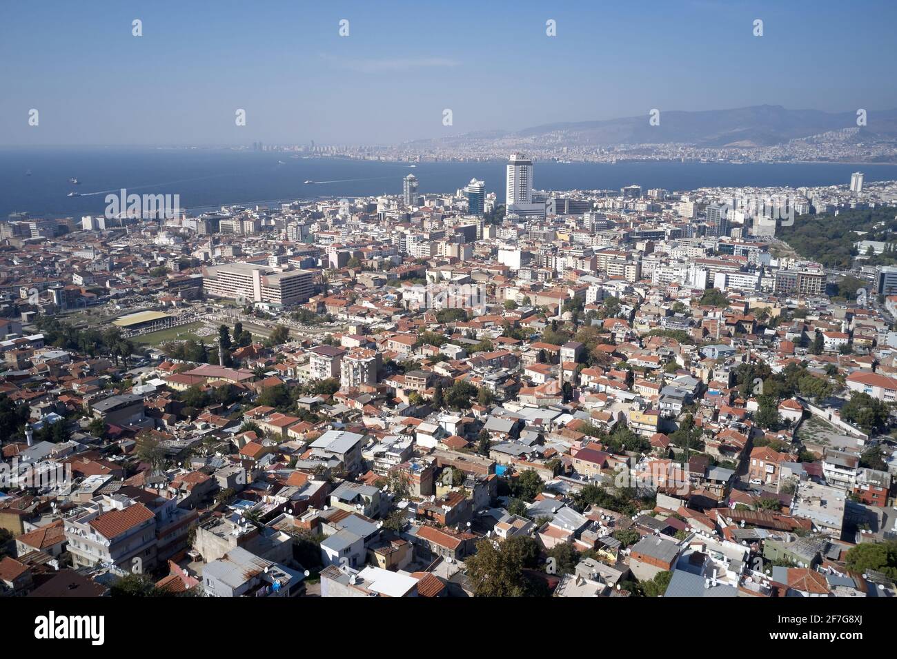 Aerial view of seaside town. City view Stock Photo - Alamy