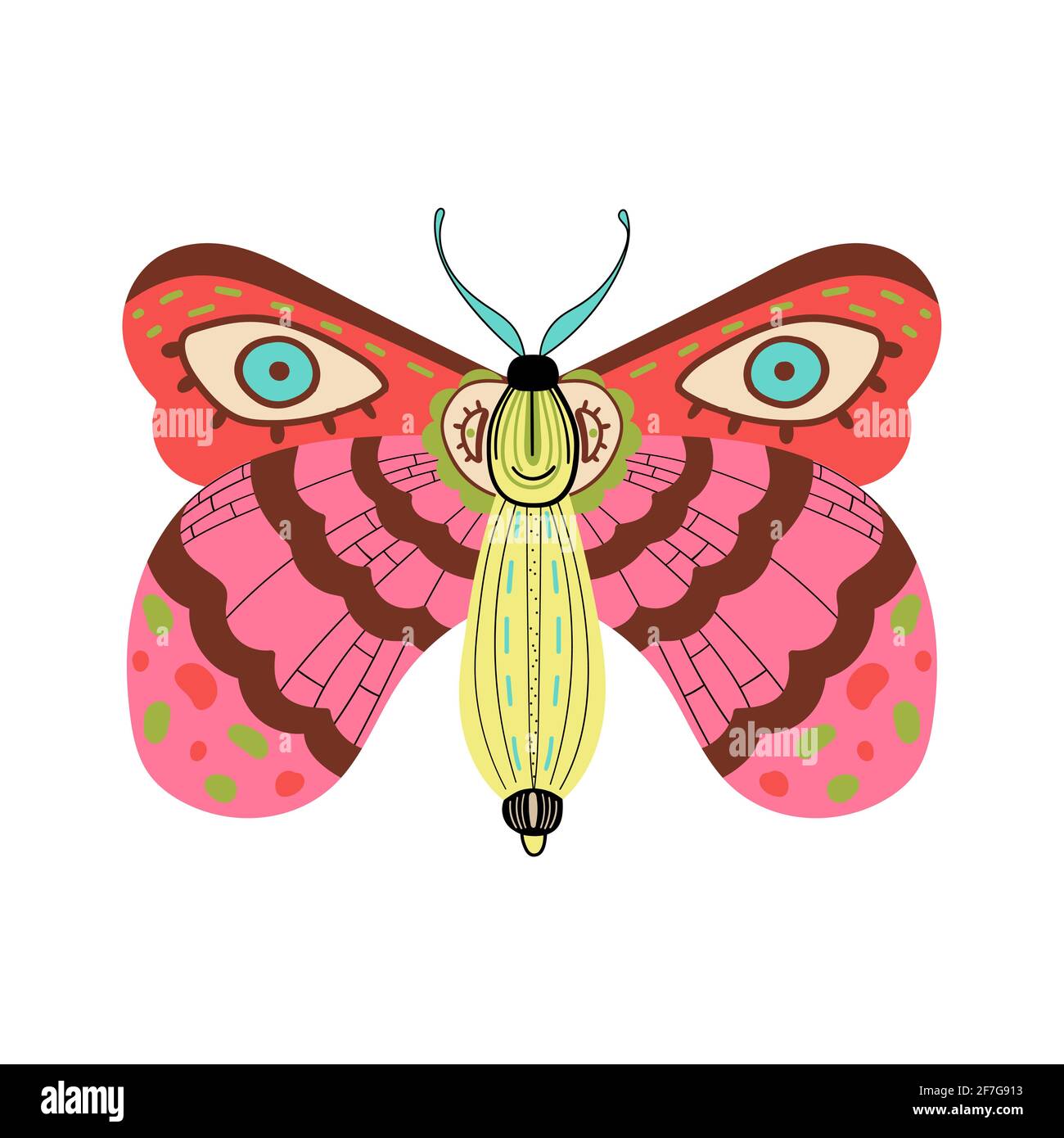 Butterfly abstract pattern on wing Insect vector Stock Vector Image ...