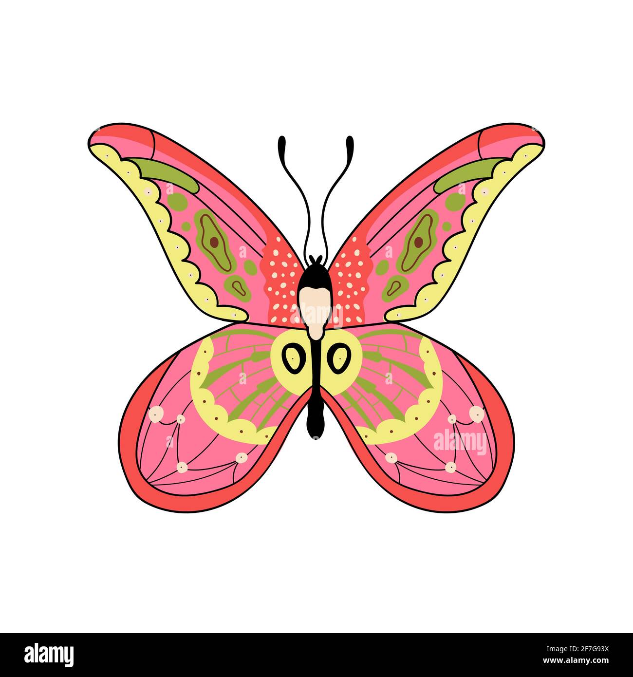 Hand drawn butterfly different Cut Out Stock Images & Pictures - Alamy
