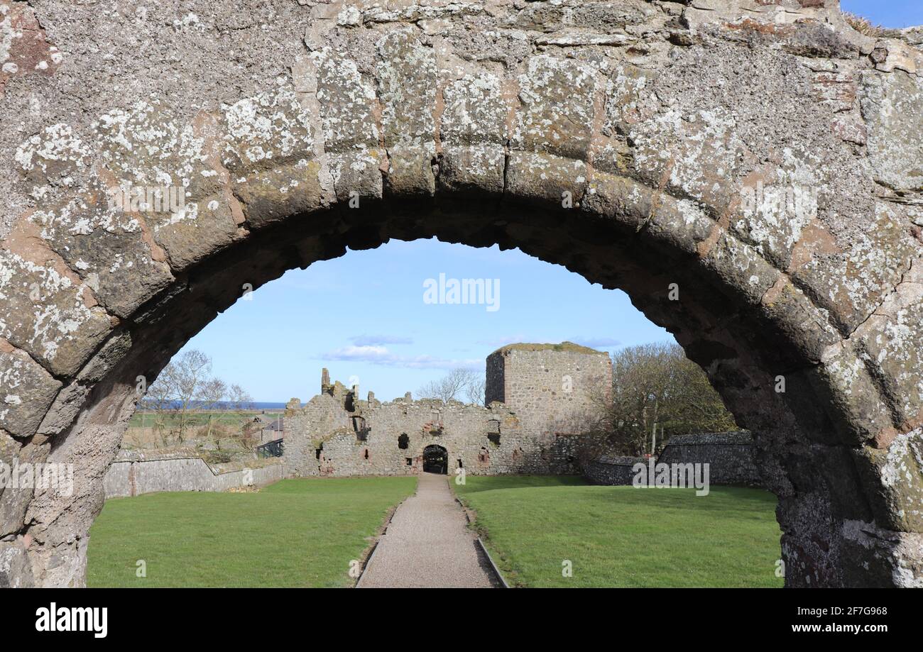 Ruins of Pitsligo Castle Stock Photo - Alamy