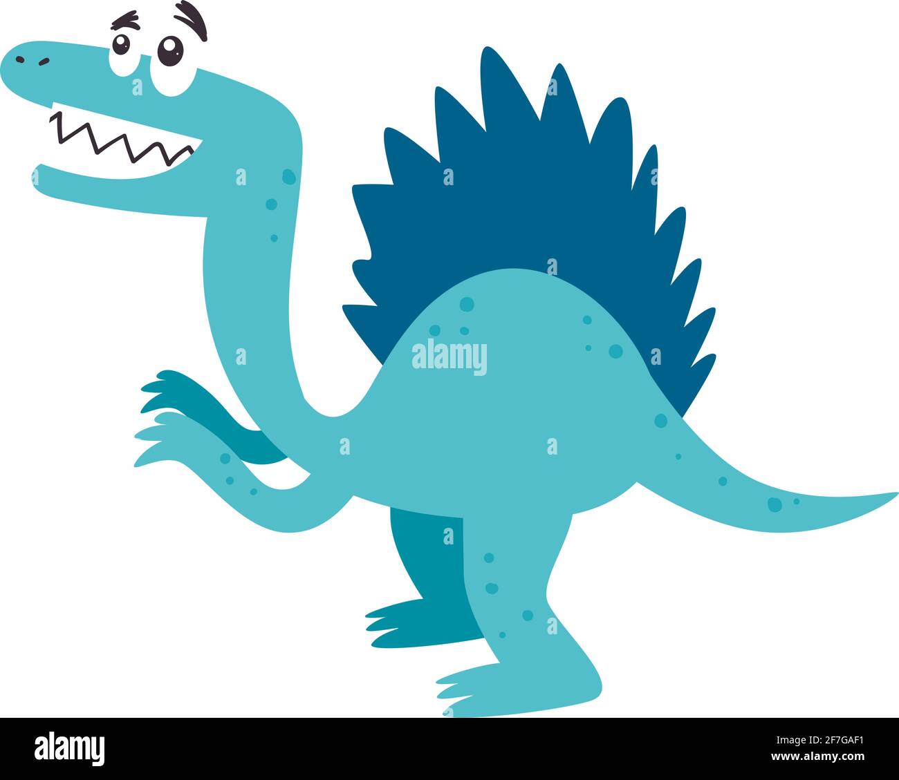 Isolated blue dinosaur creature design Stock Vector Image & Art - Alamy