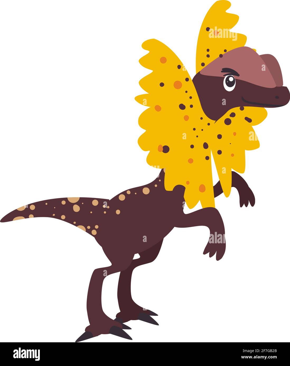brown with yellow dinosaur cartoon Stock Vector Image & Art - Alamy