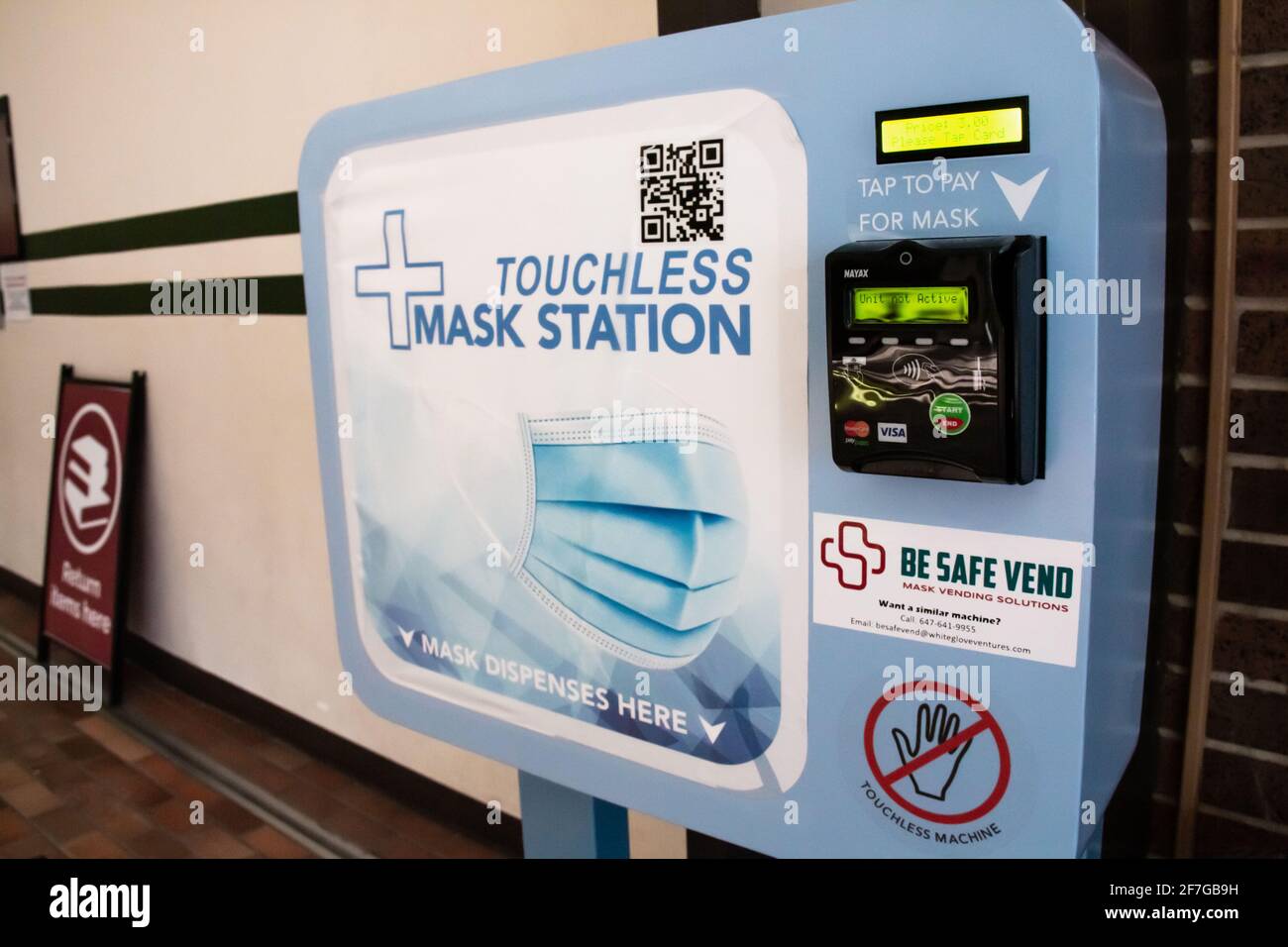 Touchless mask dispenser hi-res stock photography and images - Alamy