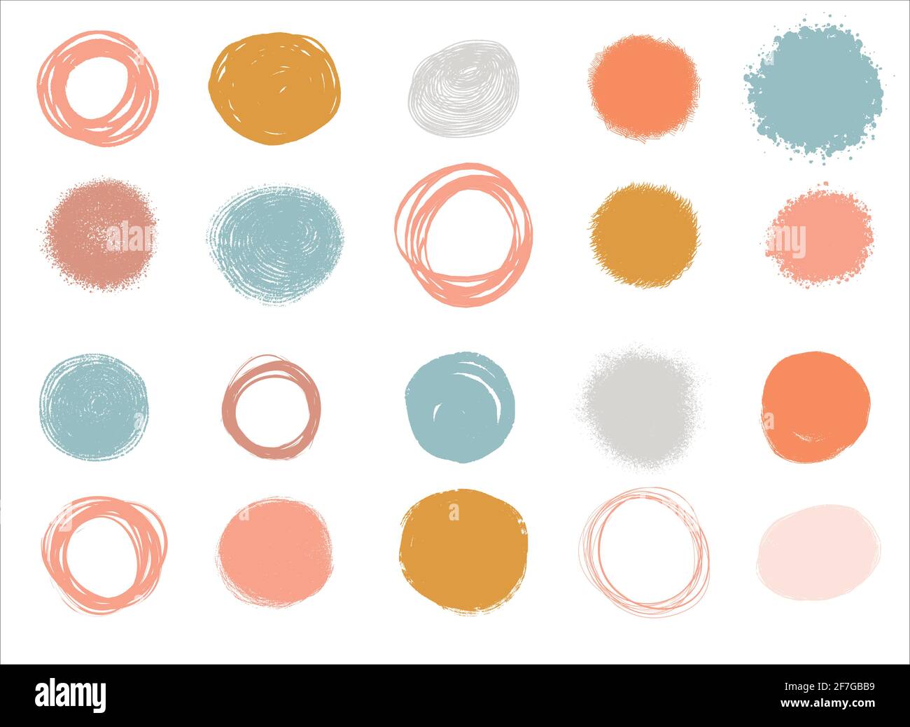 Vector ink brush stroke collections isolated on white background ...