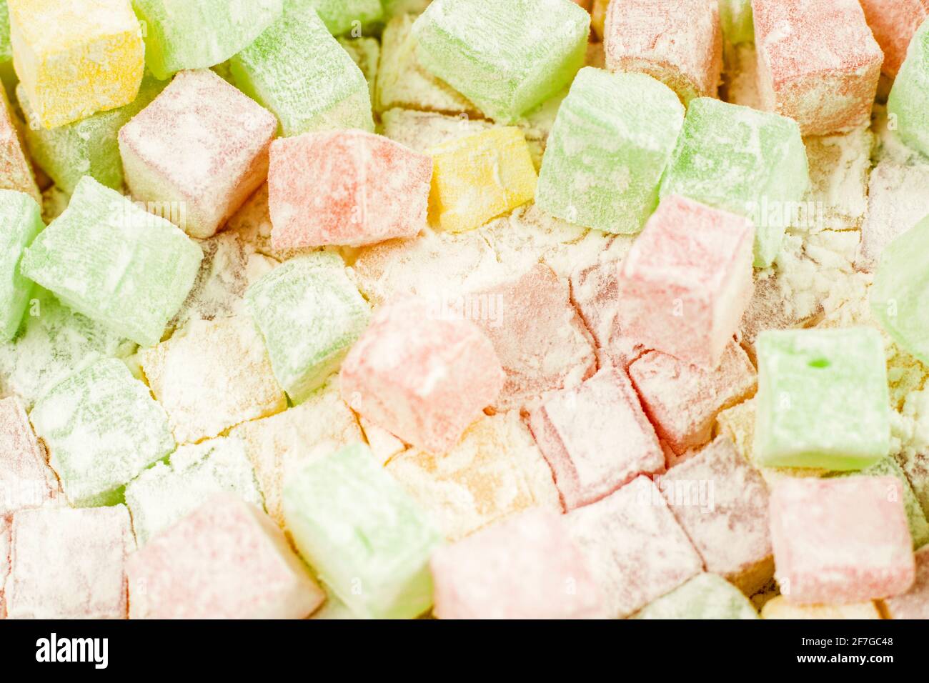 Turkish delight, candy and delicious dessert, colorful candies Stock ...