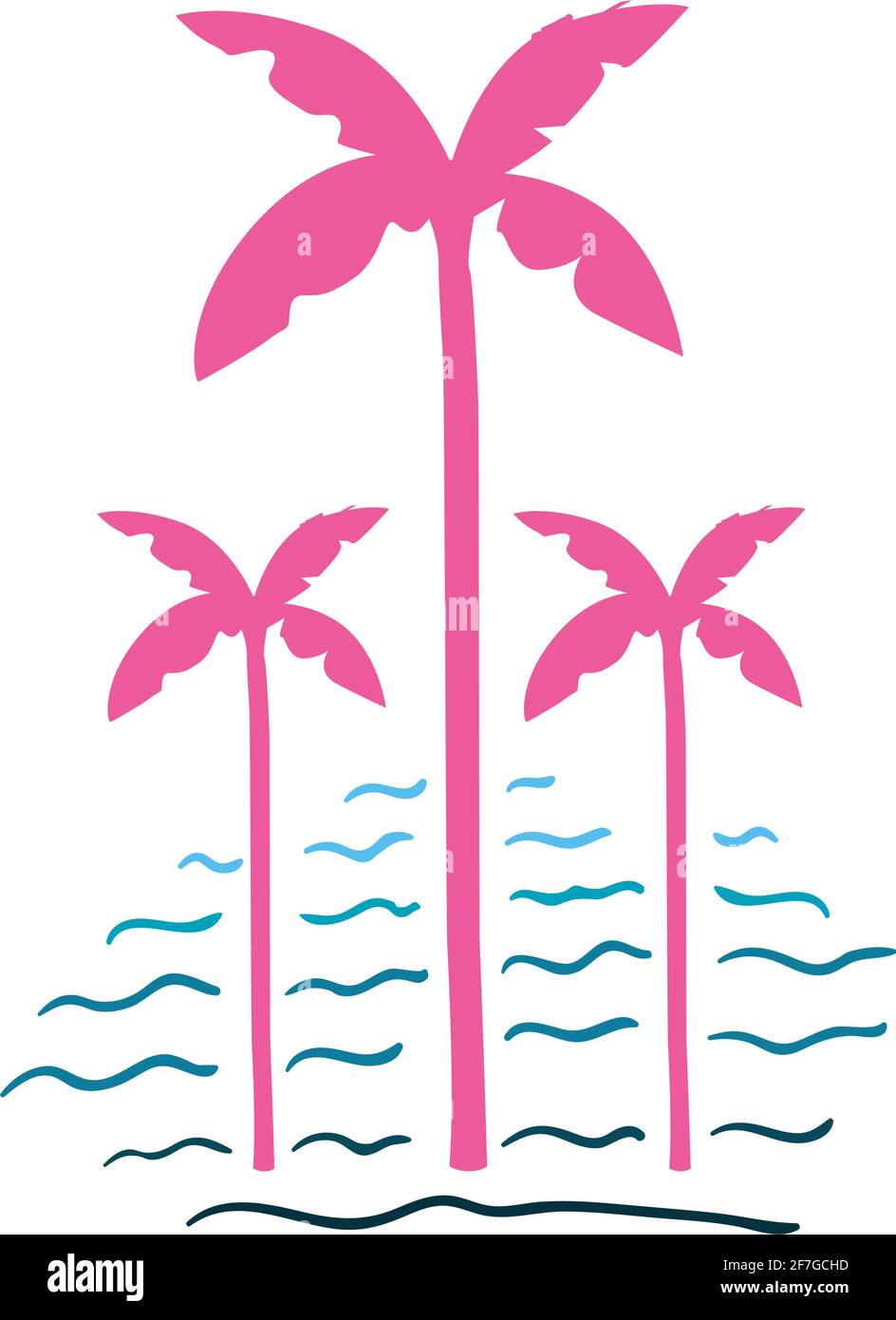 Pink Palm Tree Clip Art