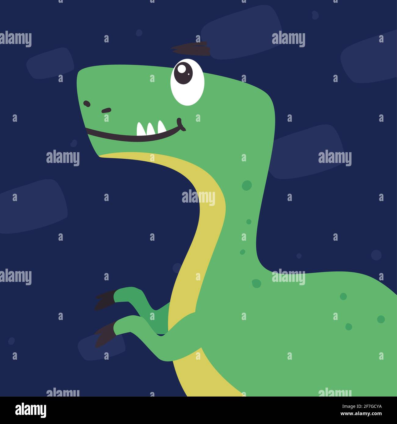 green and happy tyrannousaurus cartoon Stock Vector Image & Art - Alamy