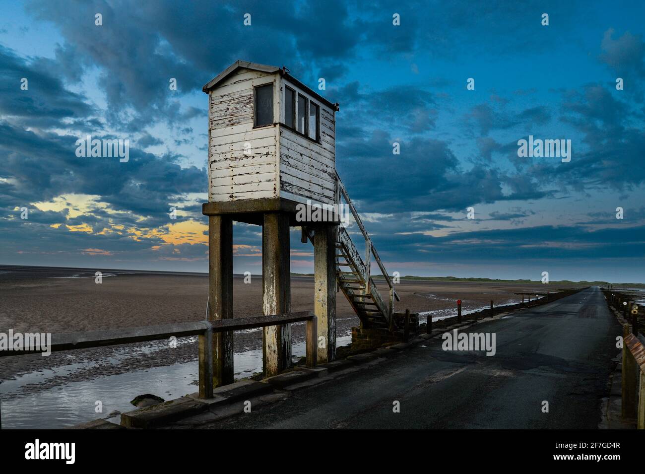 Refuge box causeway lindisfarne hi-res stock photography and images - Alamy