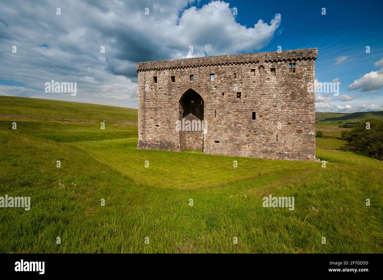 The ruins of Hermitage Castle in Liddesdale in the Scottish Borders ...