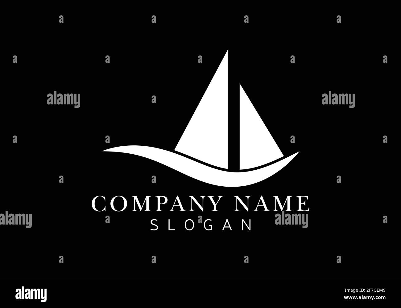 sail boat logo design vector template Stock Vector Image & Art - Alamy