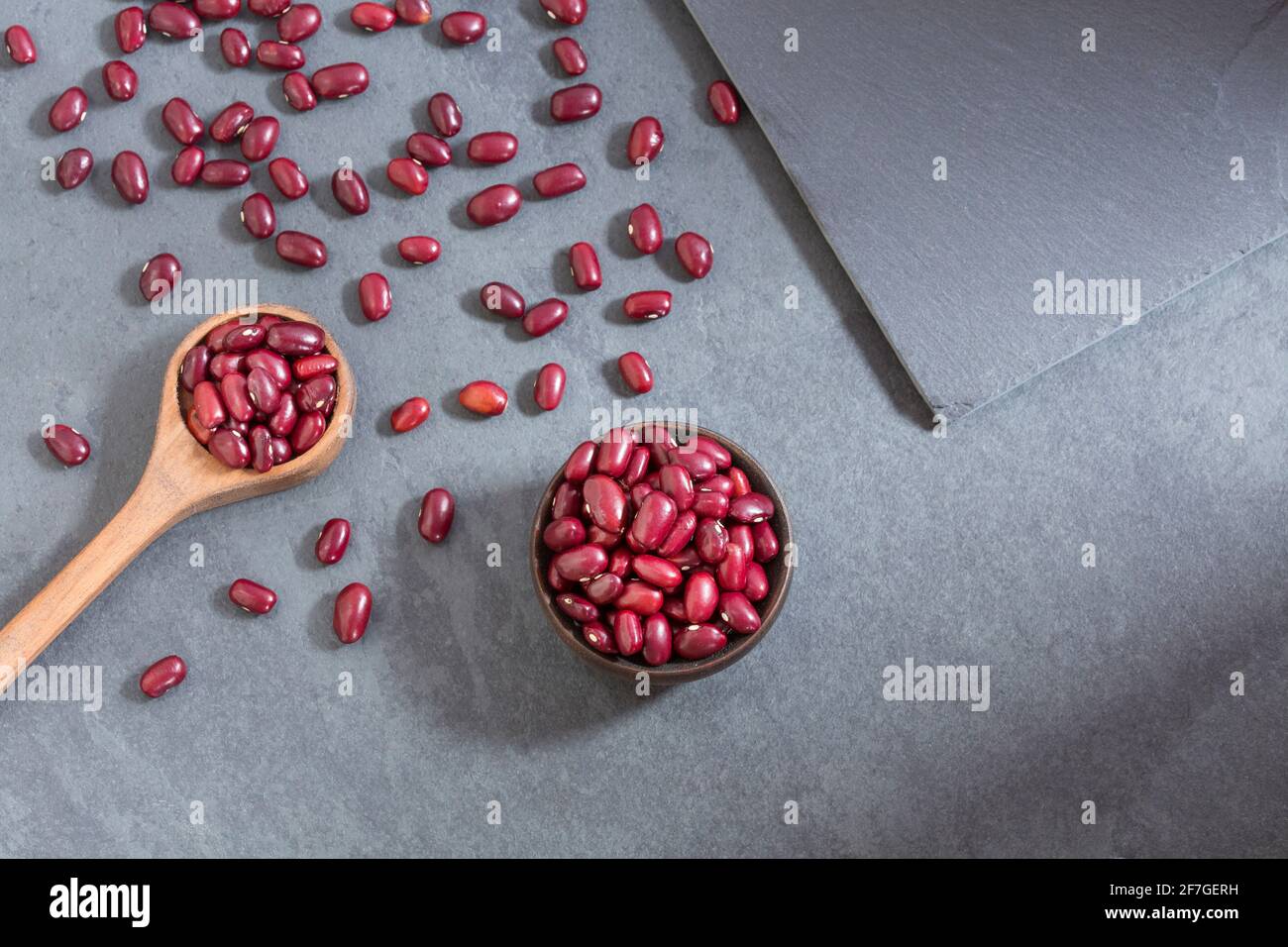 Raw red beans - Top view Stock Photo - Alamy