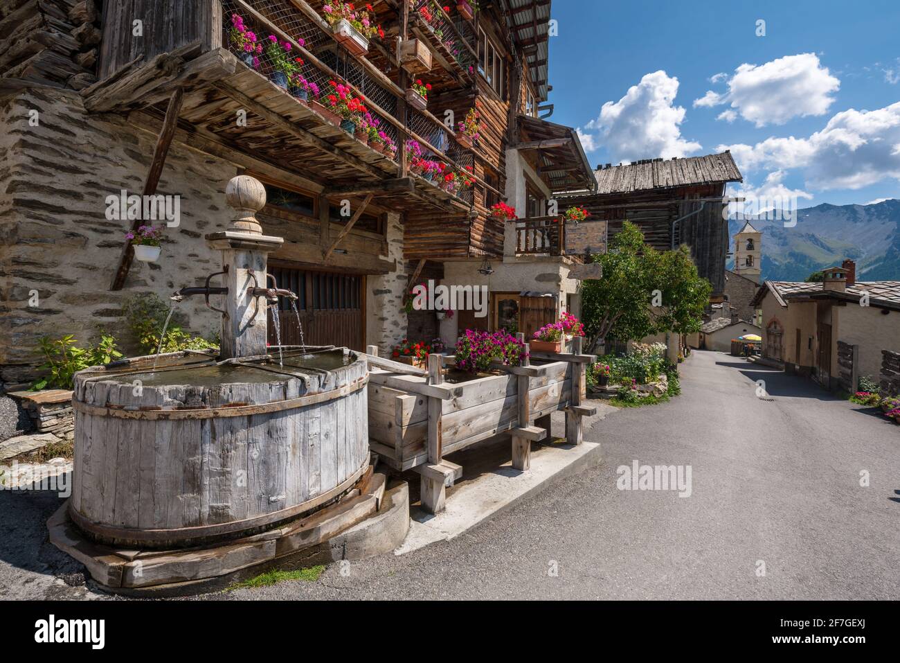 Saint-Veran, the third highest village in Europe with wooden fountain ...