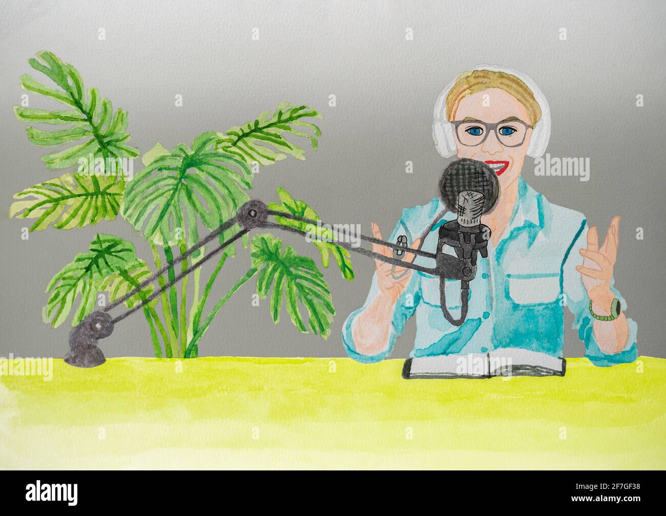 Watercolor woman hi-res stock photography and images - Alamy