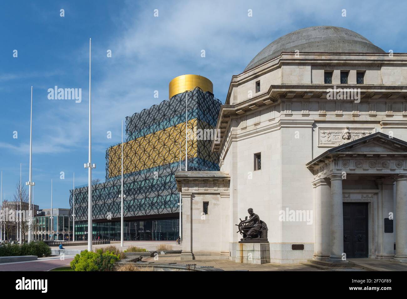 Library of Birmingham and Hall of Memory in Centenary Square in Birmingham city centre Stock ...