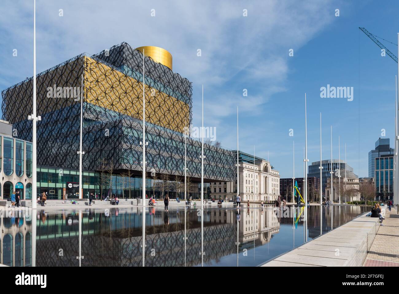New water feature in Centenary Square, Birmingham, UK Stock Photo - Alamy