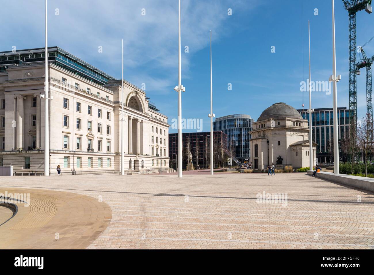 Baskerville House and the Hall of Memory in Centenary Square in Birmingham city centre Stock ...