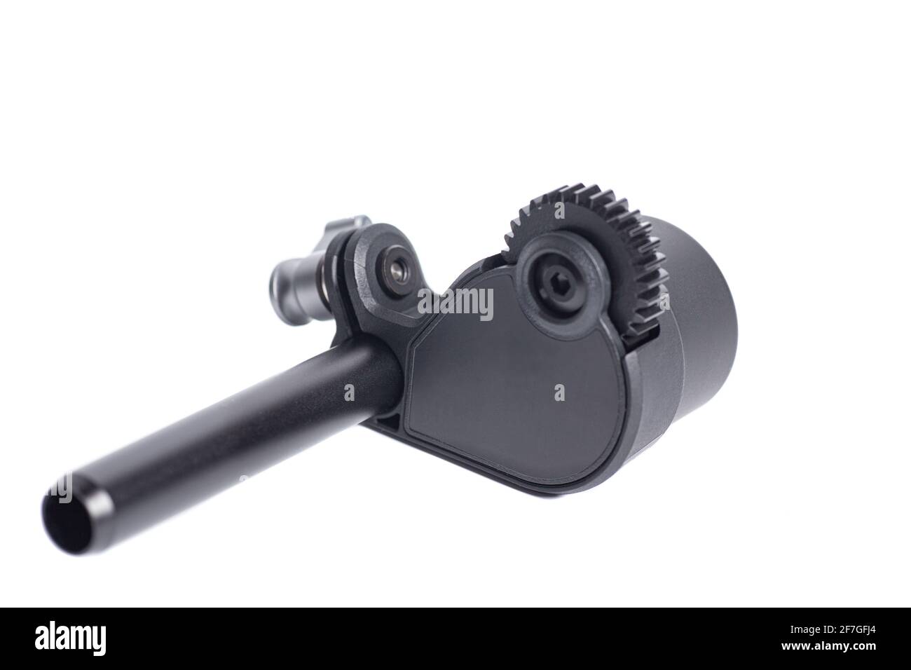 Focus motor for camera isolated on white background Stock Photo - Alamy