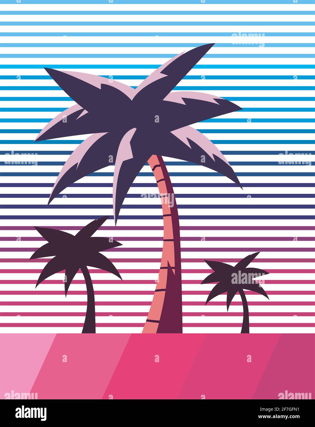 palm trees on striped background Stock Vector Image & Art - Alamy