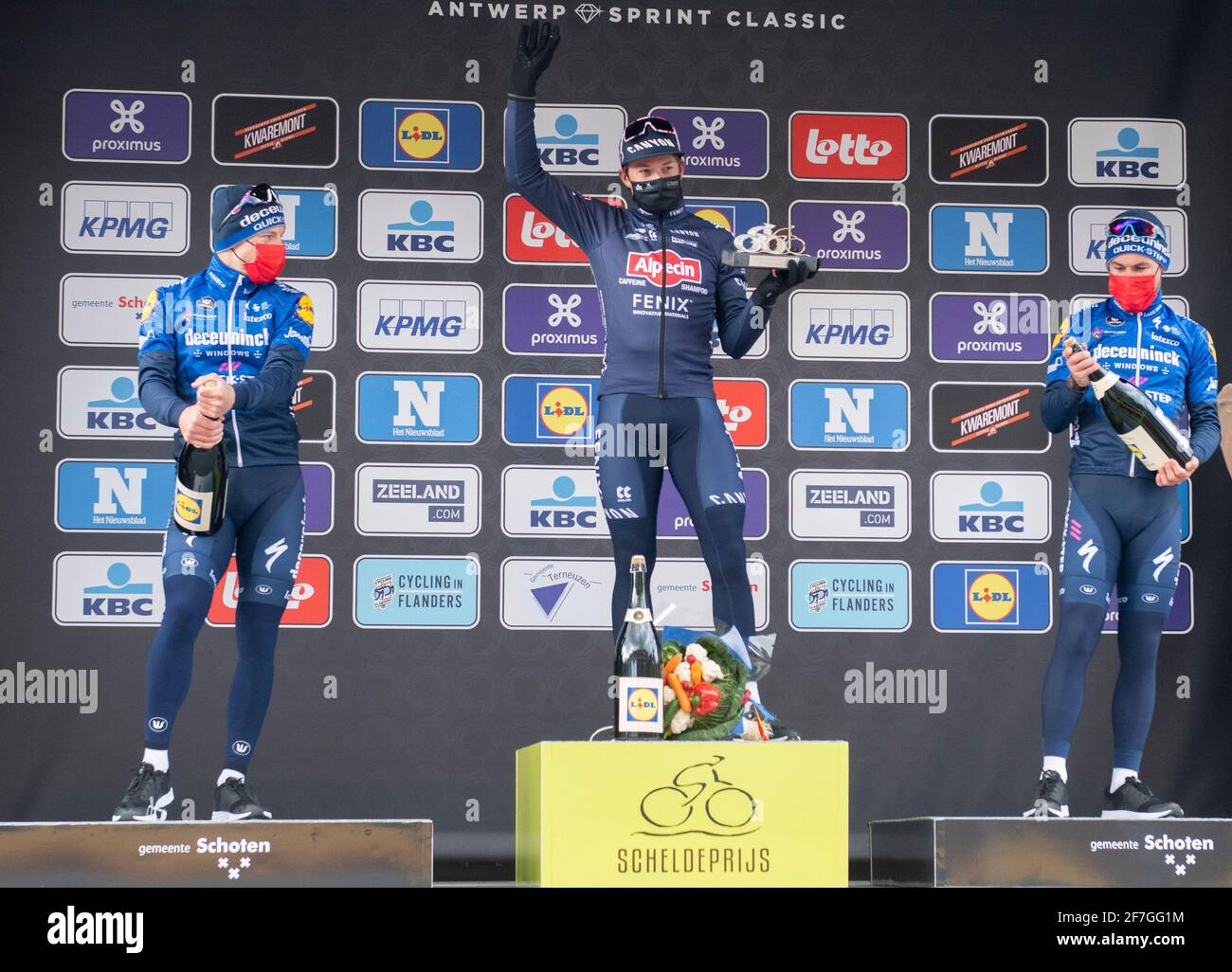 SCHOTEN, BELGIUM - APRIL 7: Sam Bennet of Team Deceuninck Quick Step ...