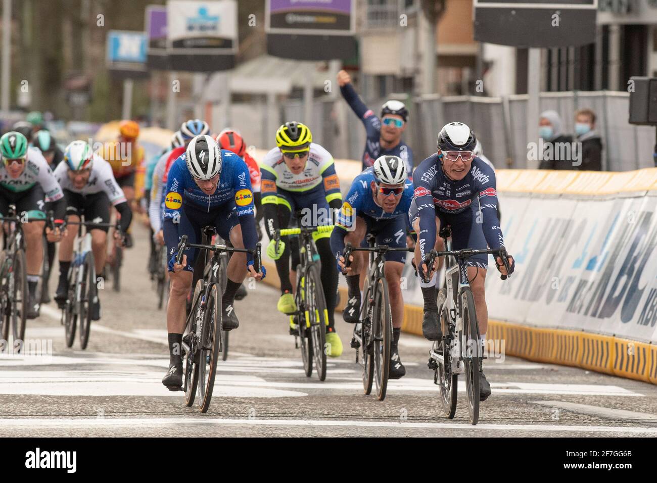 SCHOTEN, BELGIUM - APRIL 7: Sam Bennet of Team Deceuninck Quick Step ...