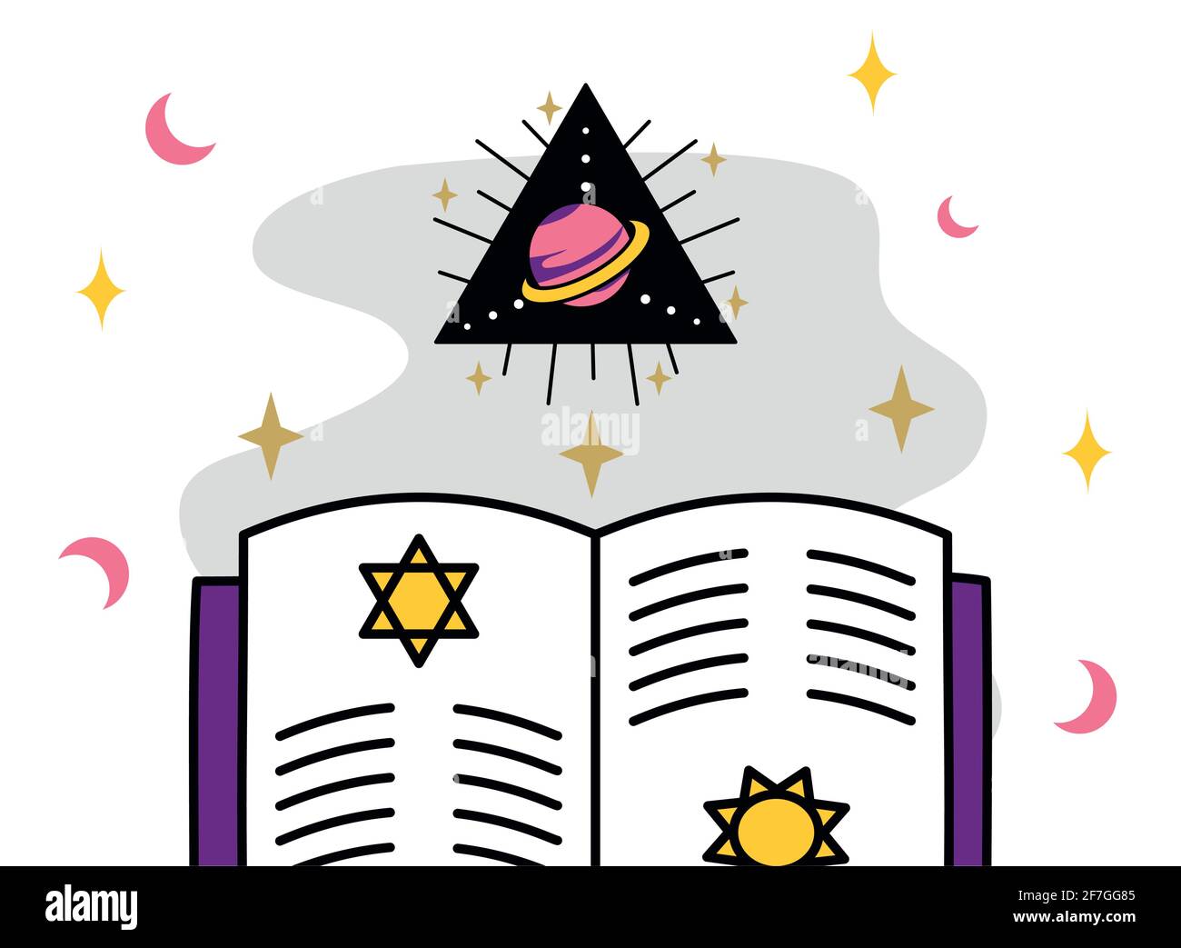 Esoteric book and planet triangle Stock Vector Image & Art - Alamy