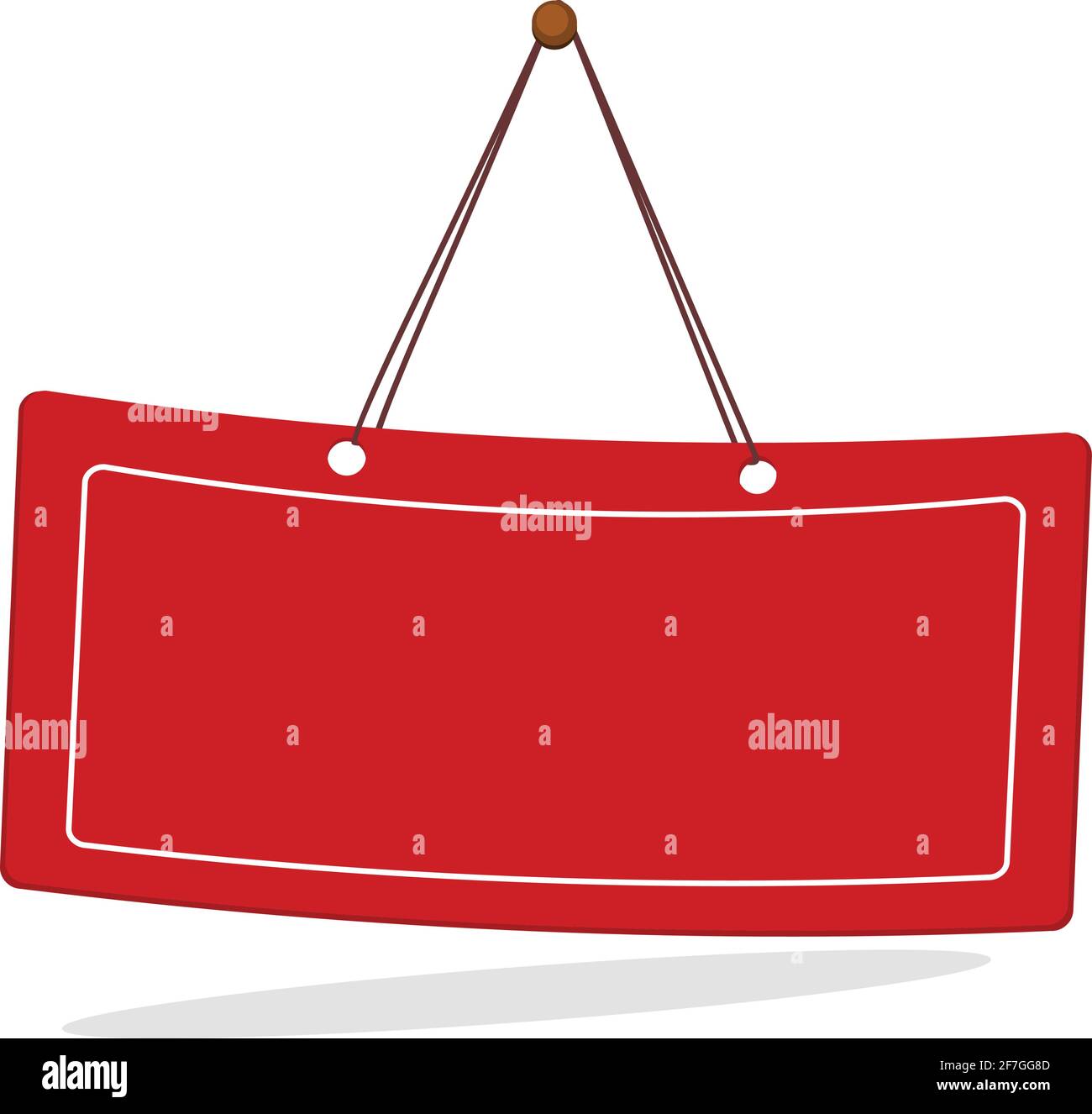 Hanging label red vector isolated on white background Stock Vector ...