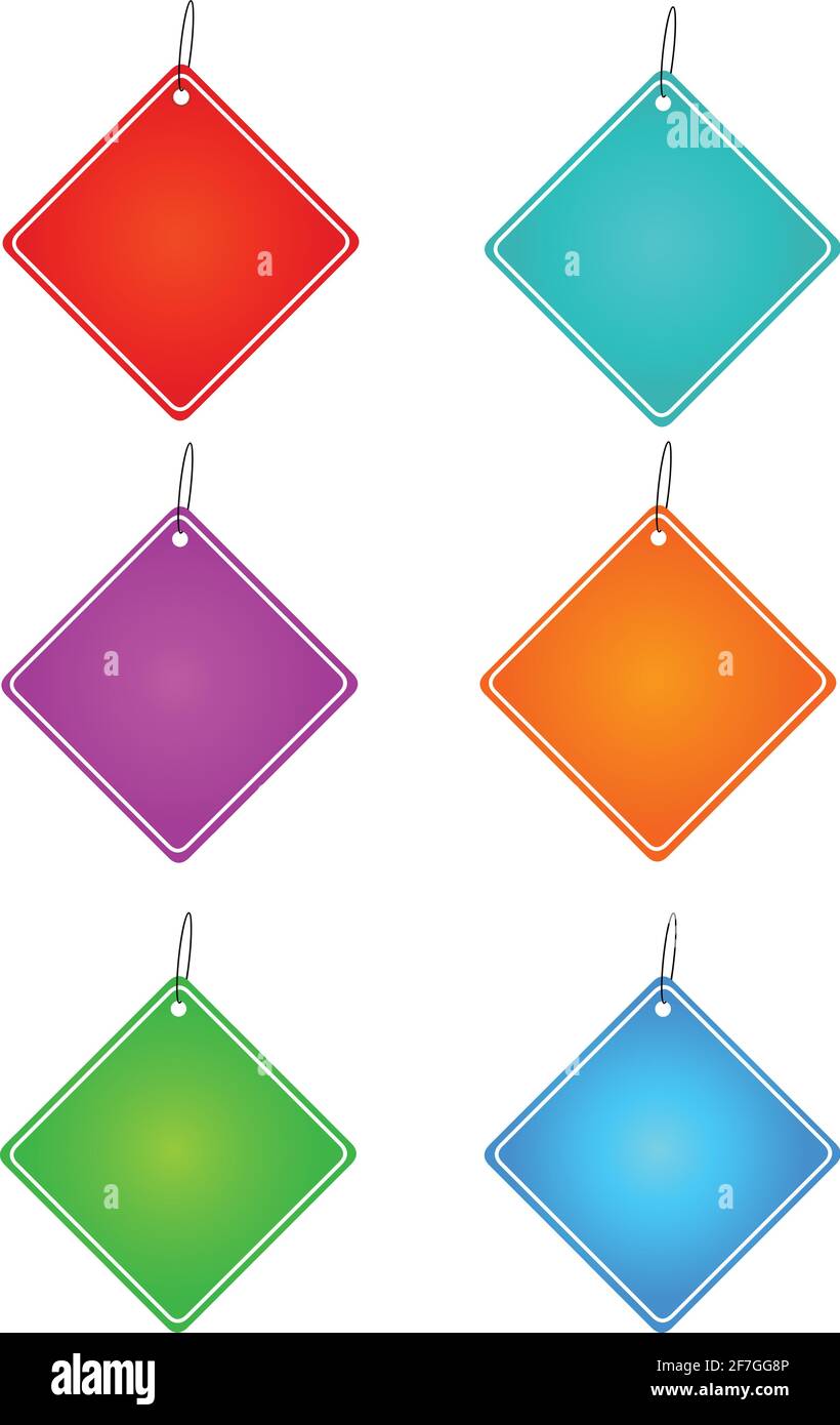 Hang tag vector Set of tags isolated on white background Stock Vector ...