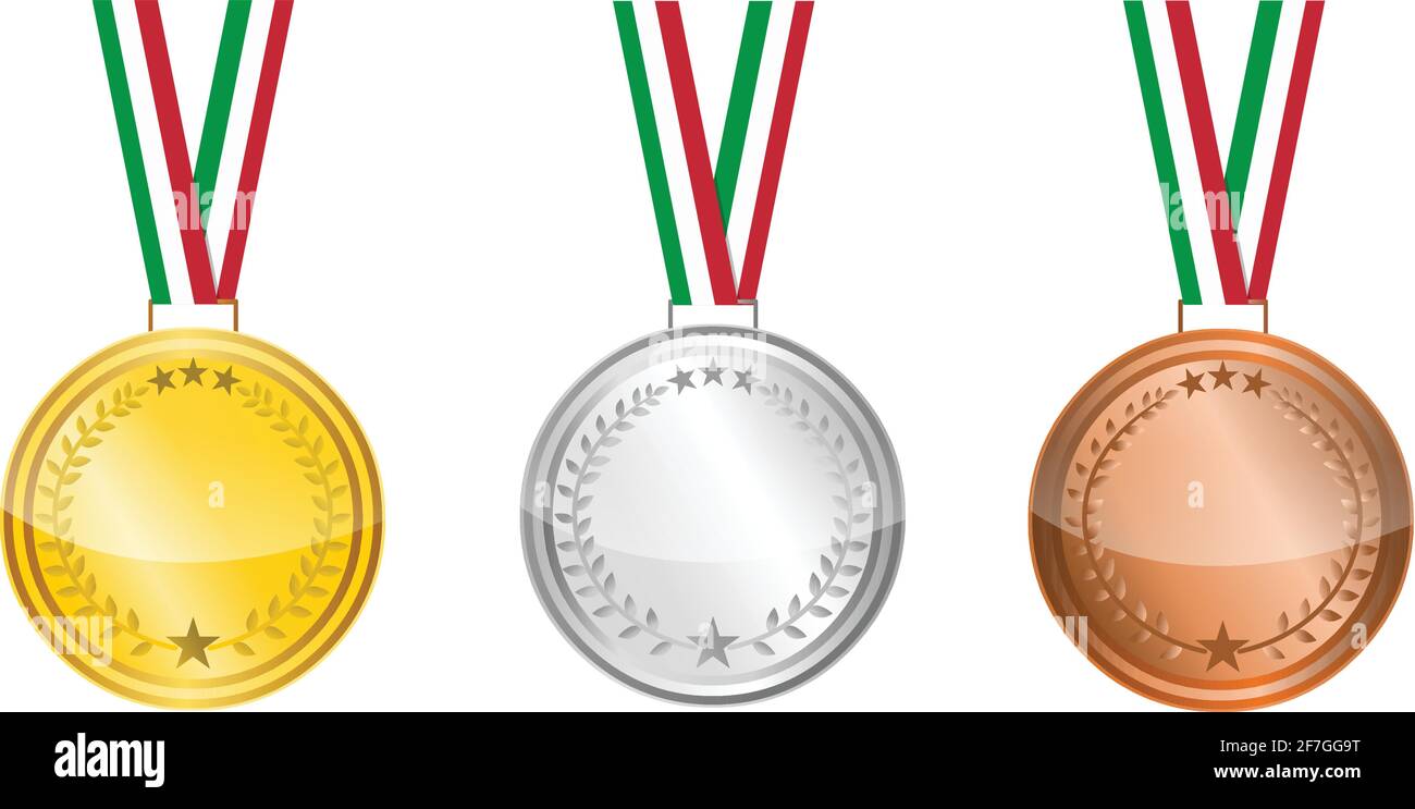 Blank Medals set vector isolated on white background Stock Vector Image ...